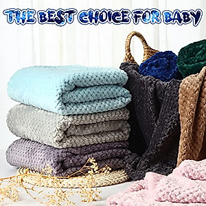 10 Pieces Baby Blankets Soft Fuzzy Blanket Neutral Toddler Blanket Warm Crib Blanket Cozy Receiving Blanket for Toddler Infant Newborn Stroller Travel Supplies, 10 Colors