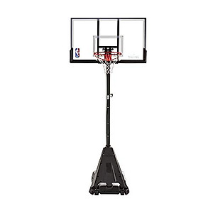 Spalding NBA Hercules Portable Basketball Hoop - 54" Acrylic Backboard, Black Base