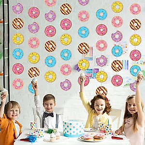 Donut Birthday Party Banners Donut Garland Kit Donuts Hanging Swirl Donut Grow Up Party Supplies Decorations Donut Paper Cutouts for Baby Shower Party Home Classroom Favor Supplies Decor
