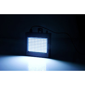 LED Stage Strobe Lights, 108 LED Super Bright Flash Strobe Lighting, Sound Control Auto Operation Strobe Speed Portable Control for DJ Christmas Party Show Club Disco Dance (White Without Remote)