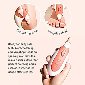 Pedi Peach Precise Pedi Professional Pedicure Kit, Powerful Electric Callus & Corn Remover Foot Scraper, Foot Care Tool for Dead & Cracked Skin, Portable Electronic Foot File
