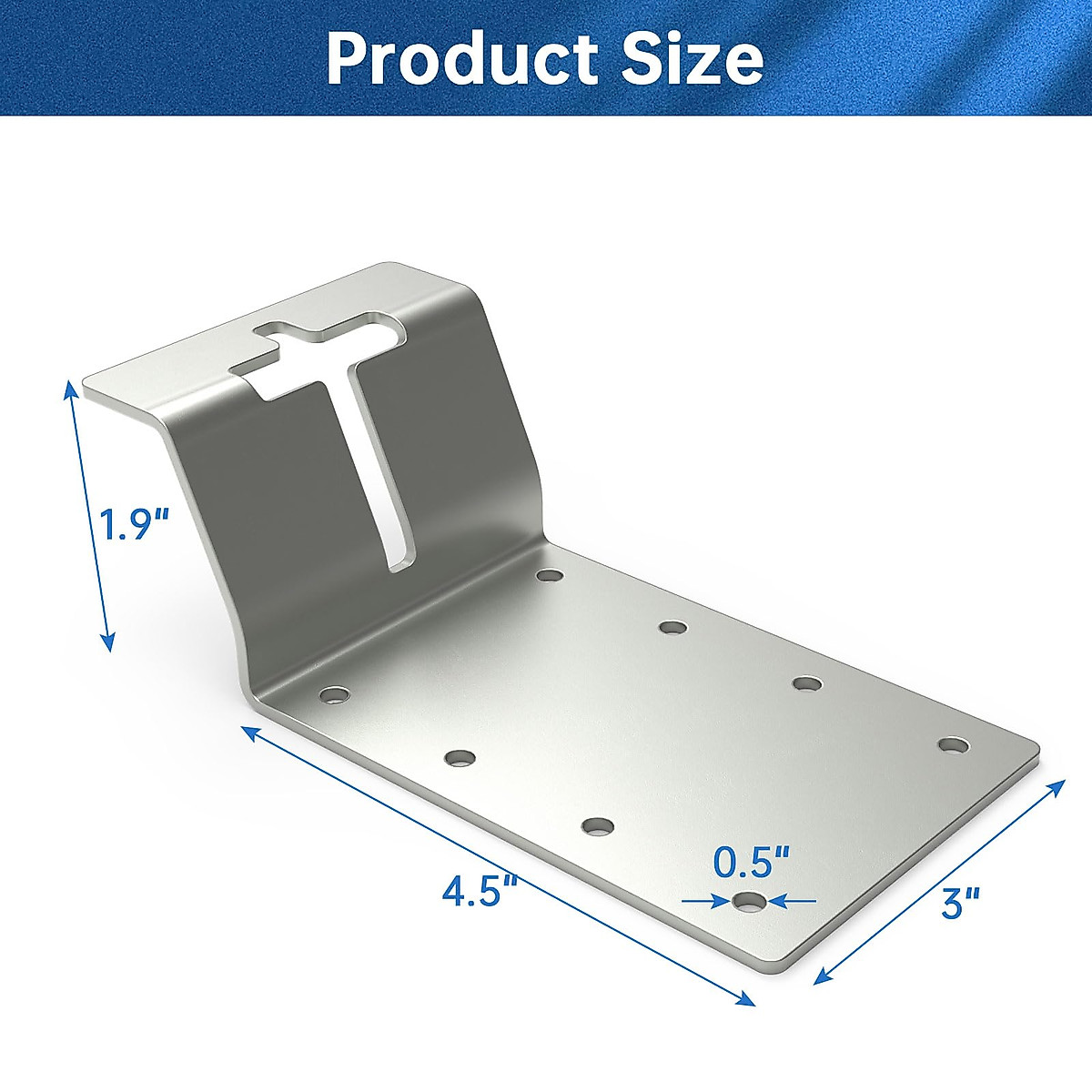 ForoGore 6 Pack T-Post Bracket 3" (Vertical) T Post Mounting Bracket, Mounting T Post Bracket for Signs, Plywood Install