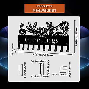 INFUNLY Key Hook for Wall Metal Key Hanger Hook 10 Hooks Dragonflies and Lotus Key Organizer Rack Wall Mounted Hanger for Keys Scarves Pet Leashes Entryway Front Door Kitchen Hallway