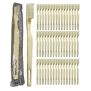 Disposable Toothbrushes Individually Wrapped [Pack of 48] Bulk Single Use Manual Travel Guest Oral Tooth Brush in Sealed Plastic - Soft Comfortable Bristle Feel Great Toothbrush for Adults and Kids