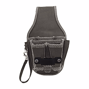 Tape Measure Holder Clips Set of 3 Metal Measuring Tape Clip with Fitting Screws for Leather Tape Holster and Tool Pocket Pouch, Black