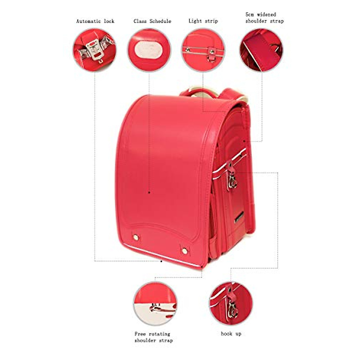 ransel randoseru japanese automatic black school bag girls and boys PU leather light weight