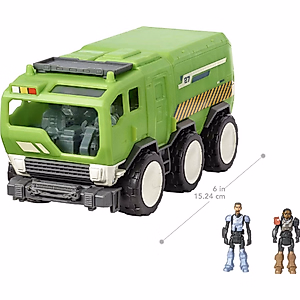 Mattel Disney and Pixar Lightyear Small Toy Vehicle with 2 Figures, Buzz Lightyear Truck, Buzz & Izzy Figures, Hyperspeed Series