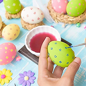 SallyFashion 24 PCS White Wooden Eggs Easter Eggs Fake Eggs for Children DIY Game, Kitchen Craft Adornment, Toy Foods