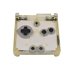 Meijunter Replacement Housing Shell Case for Gameboy Advance SP GBA SP Console(Transparent Clear Yellow)