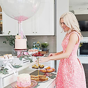 Cupcake Stand,2 Set of 3-Tier Dessert Plates Mini Cakes Fruit Candy Display Tower Lollipop Stand Cookie Cupcake Tower Dessert Stand Lollipop Stand Cake Stand Tray Rack Candy Buffet Holder (White)