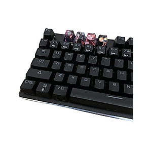 4 keycap Set, 5-Side Dye-subbed PBT Keycaps, R4 Keycaps, DIY OEM Keycaps for Gaming Mechanical Keyboard, Demon Slayer