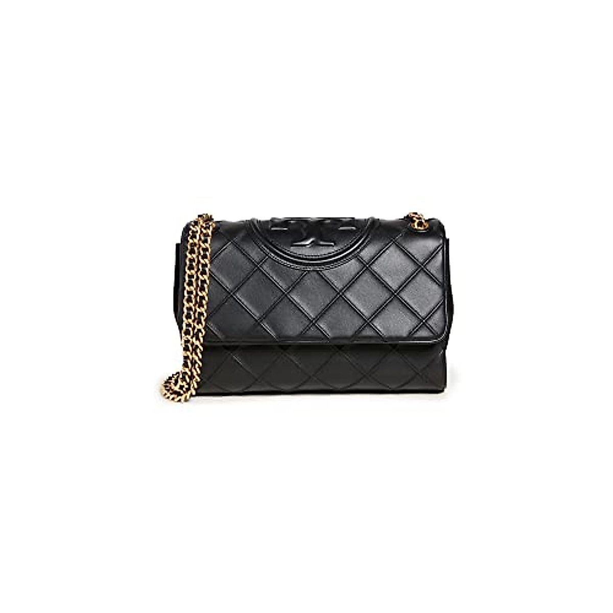 Tory Burch Women's Fleming Soft Convertible Shoulder Bag, Black, One Size