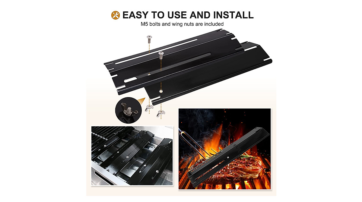Criditpid Adjustable Grill Heat Plates - 5-Pack