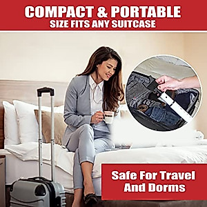 Product Trend Dual Security Bar, 1-Set Adjustable-Length Portable Strong Door Bar for Hinged and Sliding Patio Doors & Windows, Home Safety and Travel Security, Extends 28 Inches to 45 Inches, White