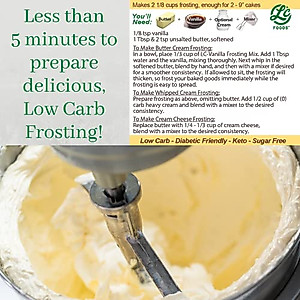 Low Carb Vanilla Frosting Mix | Gluten-free | Non-GMO | No Sugar | Diabetic Friendly | No Hydrogenated Oils | No Artificial Colors | Good for Baking (10.2 Oz)