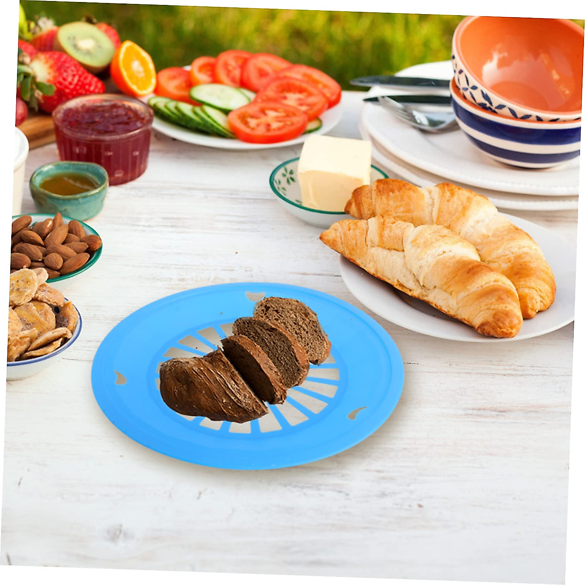 SOLUSTRE 20 Pcs Grill Plate Reusable Barbecue Trays Paper Plate Holders Small Paper Plates Plate Holders for Dinner Plates Food Plastic Dishes Disposable Picnic Supplies Dish Rack re-usable