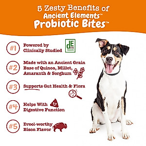 Zesty Paws Probiotics for Dogs - Digestive Enzymes for Gut Flora, Digestive Health, Diarrhea & Bowel Support - Clinically Studied DE111 - Dog Supplement Soft Chew for Pet Immune System - AE, 90 Count