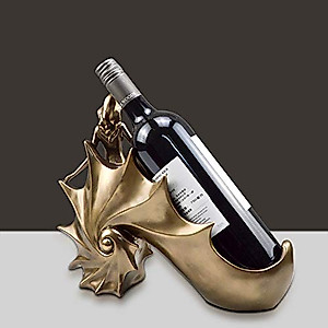 PIBM Stylish Simplicity Retro Cold Cast Copper Art Conch Wine Rack Beauty Style Desktop Porch Bar Restaurant Wine Cabinet Decoration Home Creative Ornaments Bronze Beautiful and Elegant