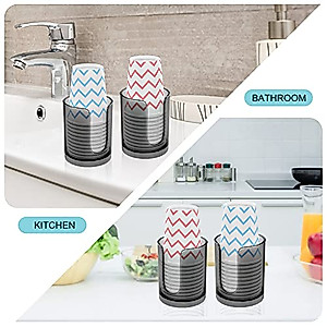 Transparent Black Bathroom Cup Dispenser for 3-4 oz Cups Pack of 1(No Cups Included)