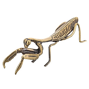 Cabilock Mantis Craft Simulation Mantis Lifelike Animal Model Desktop Crab Decor Novelty Mantis Decoration Desktop Mantis Statue Crab Sculpture Vintage Car Decor Tabletop Decor Retro Copper