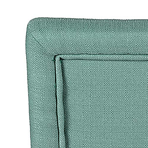 Homepop Home Decor | 4 – Button Tufted Upholstered Parsons Dining Chairs | Set of 2 Accent Dining Chairs, Aqua