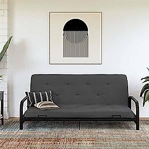 DHP Trule 6-Inch Bonnell Coil Futon Mattress, Microfiber, Full, Dark Gray