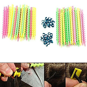 Coobar 35Pcs Plastic Barber Hairdressing Spiral Hair Perm Rod Salon Tool Durable
