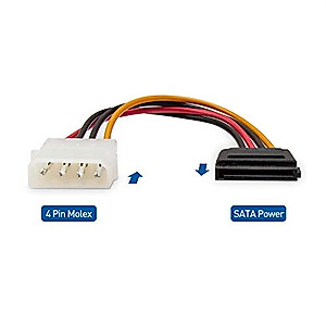 Cable Matters 3-Pack 4 Pin Molex to SATA Power Cable (SATA to Molex) - 6 Inches