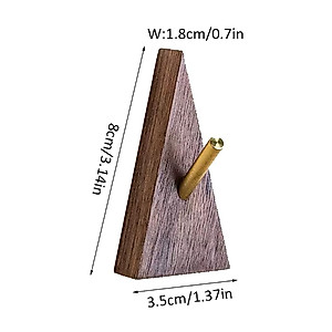 FEELIN Coat Hanger Wall Mount Wooden Brass Hook On The Wall Household Key Coat Hook Porch Entry Door Hanger Bathroom Towel Storage Hook Wall Mounted Coat Rack (Size : Small)