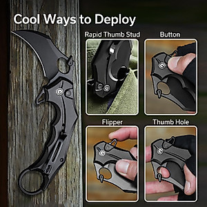 CIVIVI Incisor II Pocket Folding Knife for EDC, Karambit Knife with 2.02" Nitro-V Blade Aluminum Handle C16016B-1