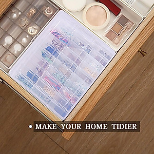 Bead Organizer Box, 30 Pcs Plastic Organizer Box Small Bead Organizer, Craft Storage Containers with 132 Labels, Bead Organizer Box for Beading Supplies and Bracelet