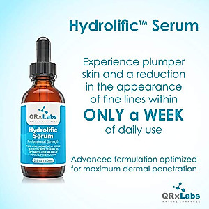 Hydrolific Serum - Ultra Pure Hyaluronic Acid Serum Boosted with Vitamin B5 (Large 2 oz) – Formulated to Maximize Dermal Penetration and Provide Long-Lasting Hydration – Best Skin Moisturizing Serum