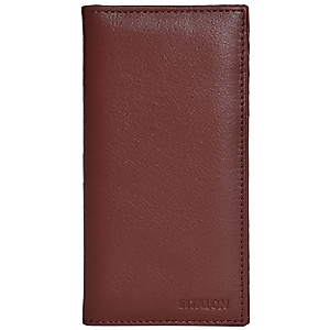 ESTALON Leather Checkbook Cover for Men & Women - Duplicate Checks - RFID Blocking - Slim Wallet with 5 Card Holder Slots - Personal & Business Checks - Standard Register - Gifts for Him, Her