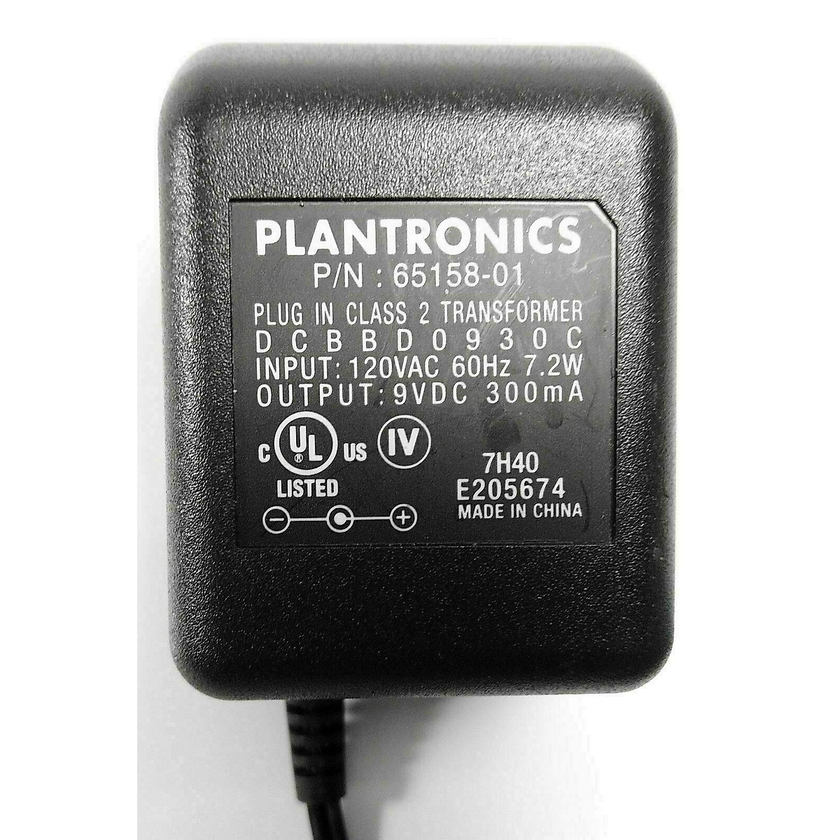 PLANTRONICS Power Adapter (P/N: 65158-01, Model: ETM1217-03R)