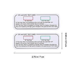 20pcs Light Test Cards UVA UVC Test Cards Light Wavelength Indicator Cards