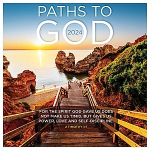 TF PUBLISHING 2024 Paths to God Mini Calendar | Large Grids for Appointments and Scheduling | Vertical Monthly Wall Calendar 2024 | Home and Office Organization | Premium Thick Gloss Paper | 7"x7"