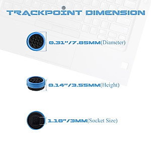 LeFix 2 x Replacement Trackpoint Caps Mouse Pointing Stick for Dell E6400 E6410 E6420 E6430 E4300 E4310 E5410 E5500 E7240 E7440 E7250 E7450
