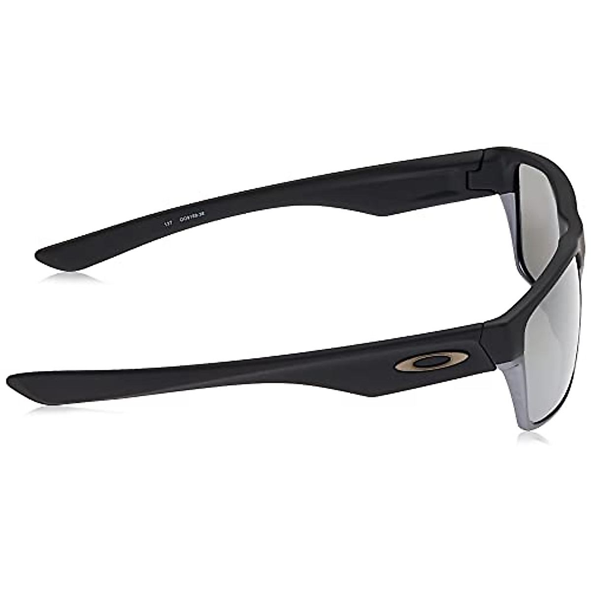 Oakley Men's OO9189 TwoFace Square Sunglasses, Matte Black on Silver/Prizm Black Polarized, 60 mm