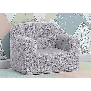 Delta Children Cozee Sherpa Chair, Grey