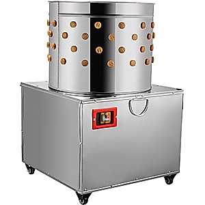 VEVOR Chicken Plucker, 20Inch Barrel Diameter 1500W 275R/min De-Feather Remover Poultry Machine,Heavy Duty Feather Plucking Machine