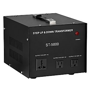 Yaeccc Voltage Converter Transformer, Step Up/Down (220V to 110V, 110V to 220V) - Efficient Power Conversion for International Travel and Home Use (5000W)