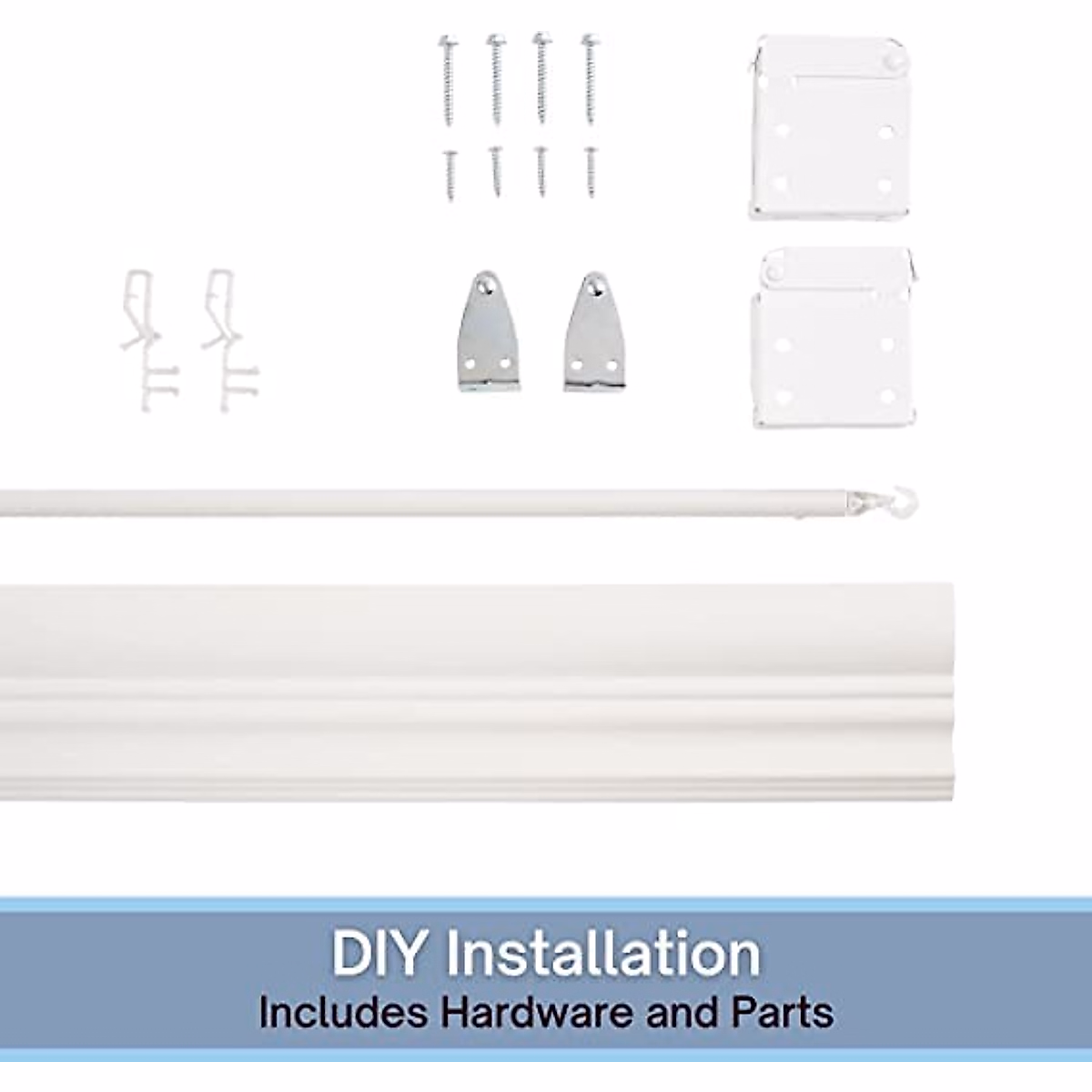 LOTUS & WINDOWARE Cordless 2-inchFaux Wood Blind 11" Wide x 72" Long,(Soft White-Antique White),Smooth, Room Darkening, Horizontal Blinds for Living Room, Bedroom, Interior Door Windows