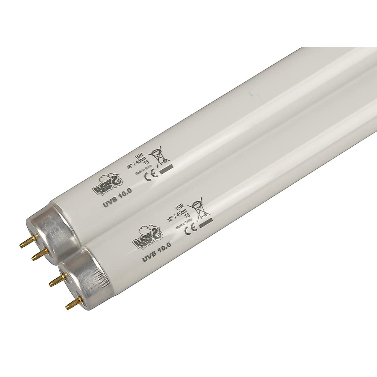 LUCKY HERP 10.0 Fluorescent Desert Terrarium Lamp Tube,T8,15 Watt,18 Inches (2-Pack)…