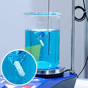 Weewooday PTFE Magnetic Stirrer Mixer Stir Bar Set, White Color, Stir Rod Magnetic, Laboratory Bar, Stir Plate Bar, Stir Plate Magnet Stick(8 Pieces,25 mm/ 1 Inch and 30 mm/ 1.18 Inch)