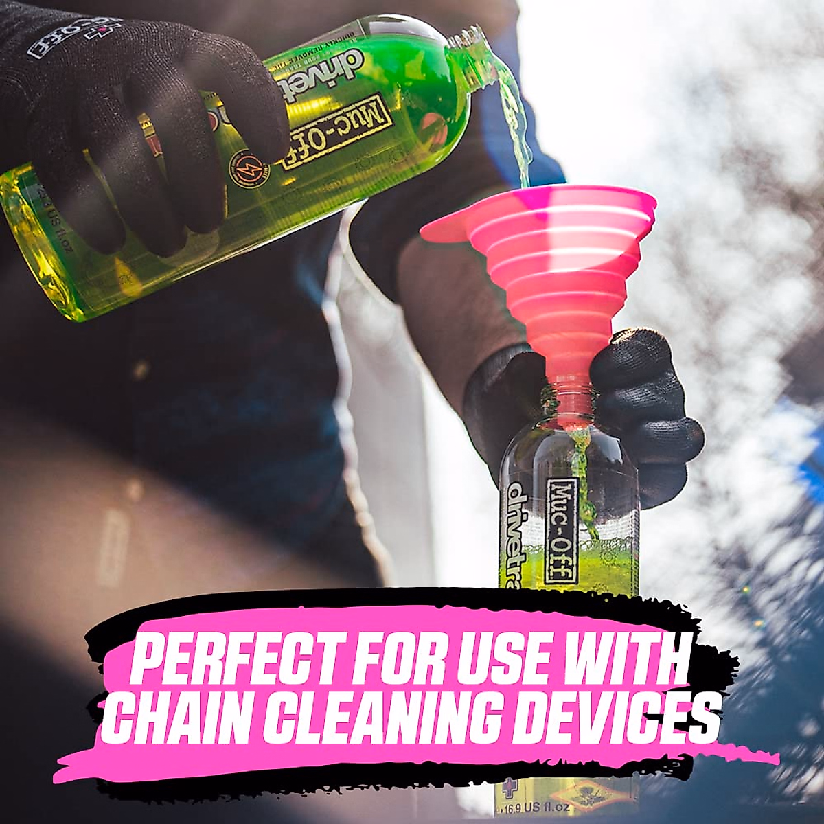 Muc-Off Drivetrain Cleaner, 25.4 fl oz - Effective Bike Chain Cleaner and Bike Chain Degreaser Spray - Bike Cleaner for MTB/Gravel/Road/BMX