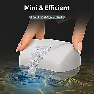 UPETTOOLS Turtle Filter Aquarium Internal Filter Low Level Water for Reptiles, Amphibians, Frog, Cichlids, Newt