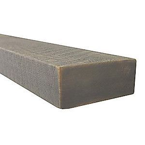 Joel's Antiques & Reclaimed Decor 3" x 7" Rustic, Mountable Floating Mantel Shelf (Weathered Wood, 84")