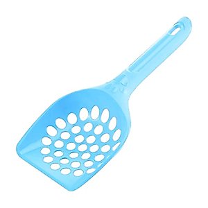 FRESO Pet Waste Scoop, Litter Scoop with Holder, Cat Stuff Poop Scooper, Cat Poop Shovel Solid Resin with Hook, Cat Cleaning Tool Hole Design, Pet Waste Management Ergonomics for Kittens Cats Dogs