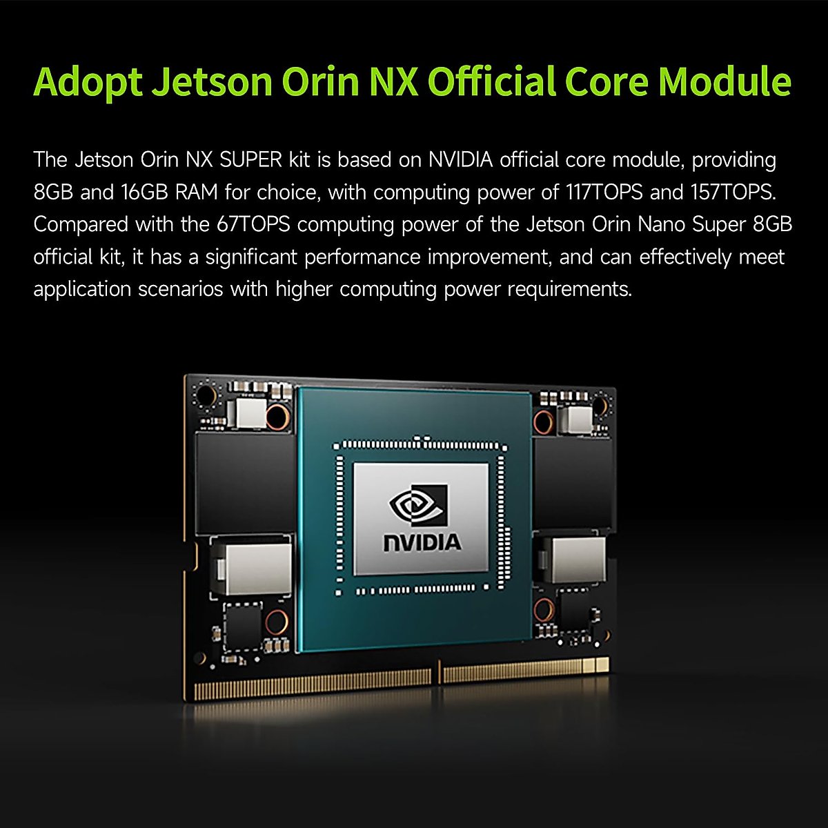 Yahboom Jetson Orin NX 8GB 117TOPS Development Kit for AI Edge Provide ROS Programming Courses Based on Core Module Ubuntu22.04 (Orin NX 8GB Basis Kit)