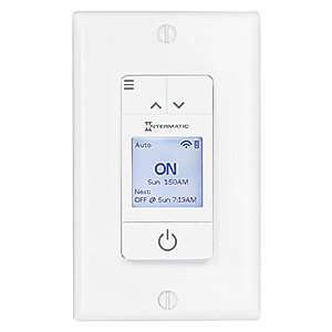 Ascend Smart Wi-Fi 15 Amp 7-Day Indoor Programmable In-Wall Timer, Works with Alexa, Auto Dst & Astro On/Off, White
